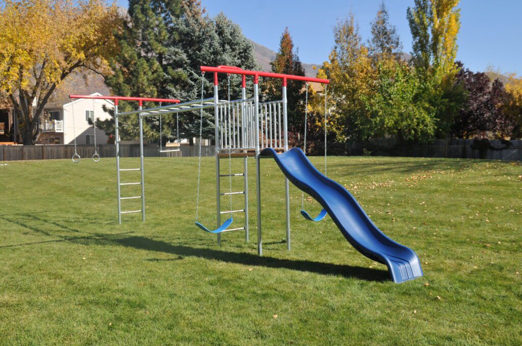 Monkey Bar T-Swing with 2'x3' Deck - American Playground